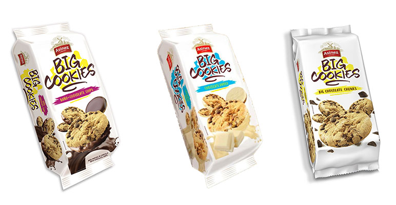 Big Cookies galletas con baño de chocolate negro y blanco - Retail Actual