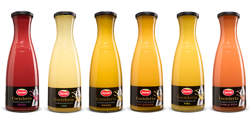 Gama de zumos y néctares Juver para coctelería - Retail Actual