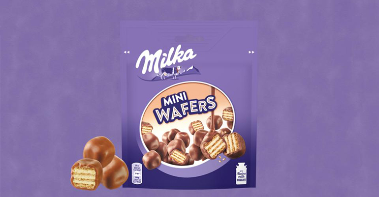 Milka Mini Wafers, galletitas de barquillo cubiertas de chocolate con ...