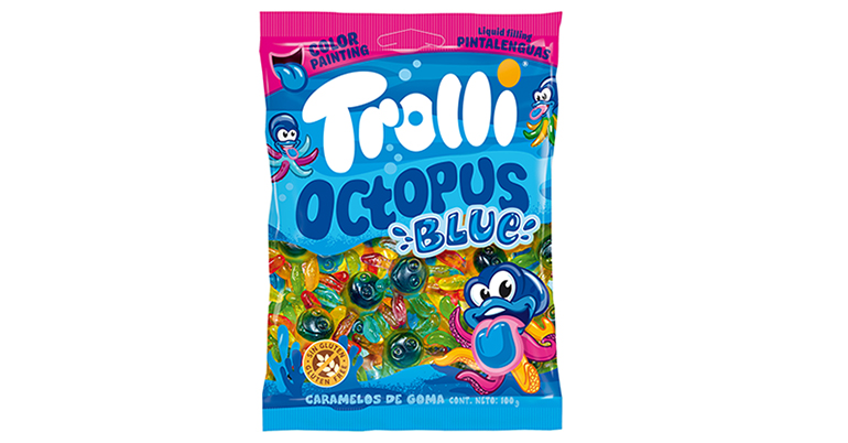 Gominolas pintalenguas con relleno líquido azul - Retail Actual